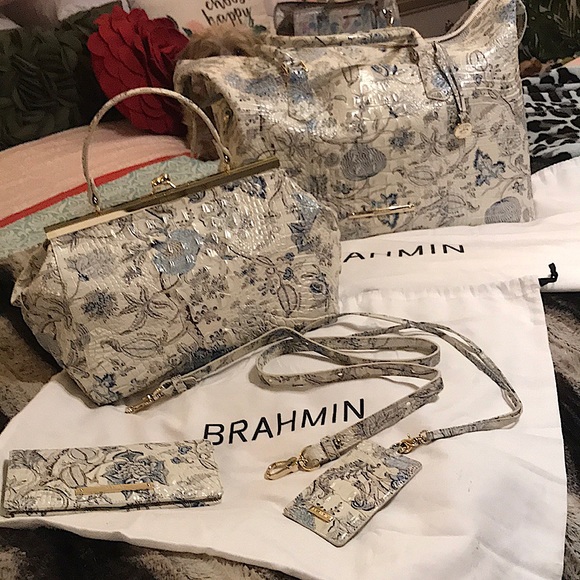 Brahmin | Bags | Brahmin Blue Jay Melbourne Print | Poshmark